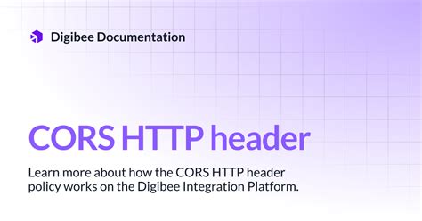 cors header digibee documentation