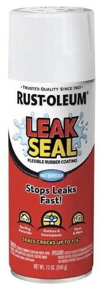 Rust Oleum 267970 12 Oz Can Of White Leakseal Flexible Rubber Coating