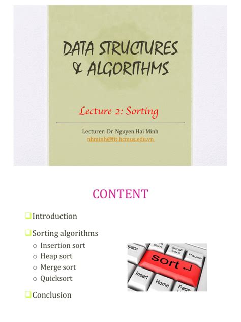 Lecture02 Sorting Part 1 Pdf Algorithms And Data Structures Algorithms