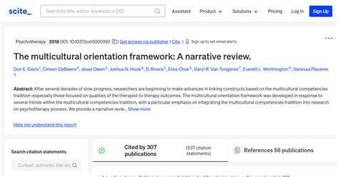 The Multicultural Orientation Framework A Narrative Review