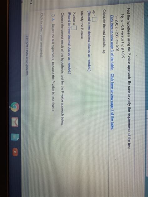 solved test the hypothesis using the p value approach be