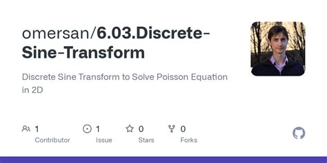 GitHub Omersan 6 03 Discrete Sine Transform Discrete Sine Transform To Solve Poisson Equation