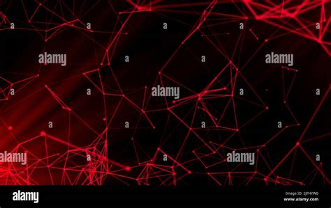 Abstract Futuristic Dark Plexus Background With Moving Connecting