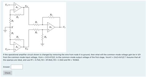 Solved From The Common Mode Input Voltage Vicmvi2vi12