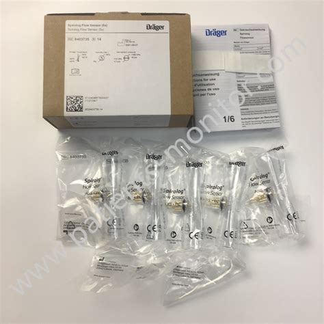Drager 8403735 Spirolog Flow Sensor 5x Adult New Original Medical