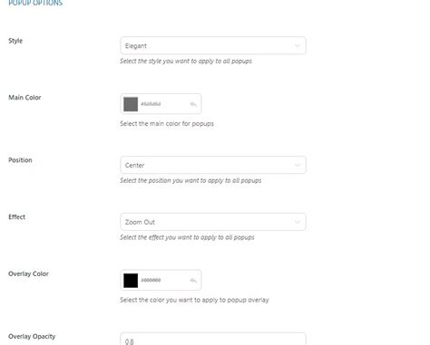 Yith Product Size Charts Popup Options