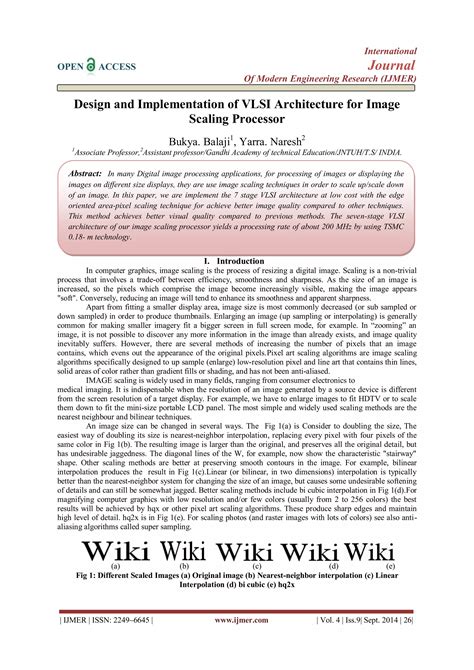 Design And Implementation Of Vlsi Architecture For Image Scaling Processor Pdf
