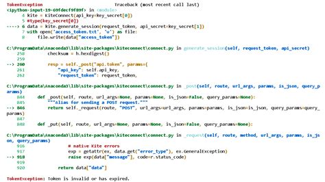 Tokenexception Token Is Invalid Or Has Expired Kite Connect Developer Forum