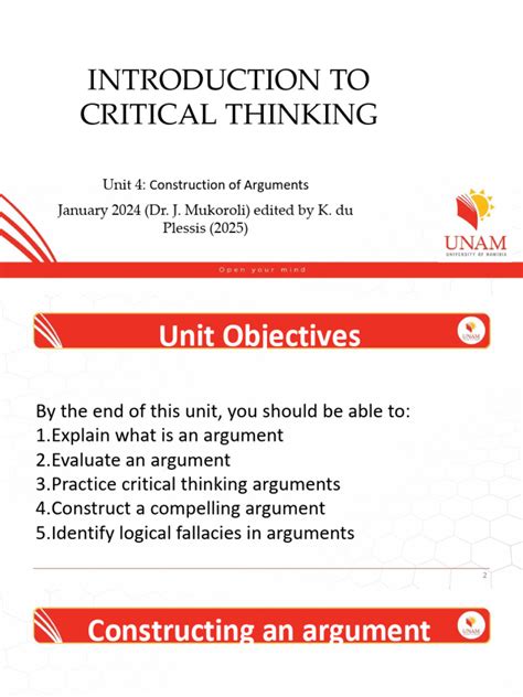 Unitlesson 4 Constructing Arguments 1 Pdf Argument Logical Consequence