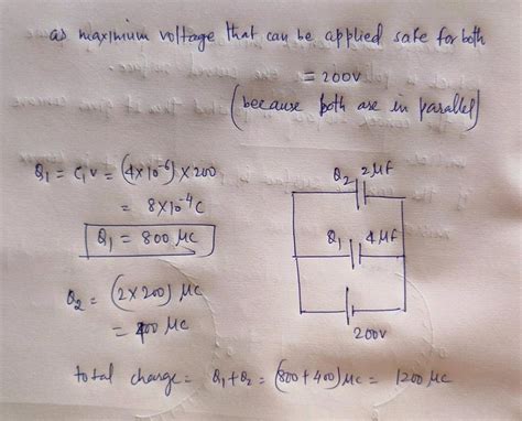 Two Capacitors A And B Of Capacitance 6 Mu F And 10 Mu F Respectively