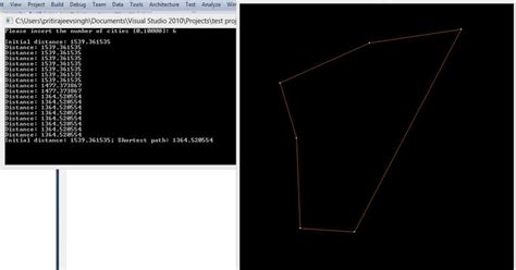 presenting the travelling salesman problem tsp opengl graphics program in c language