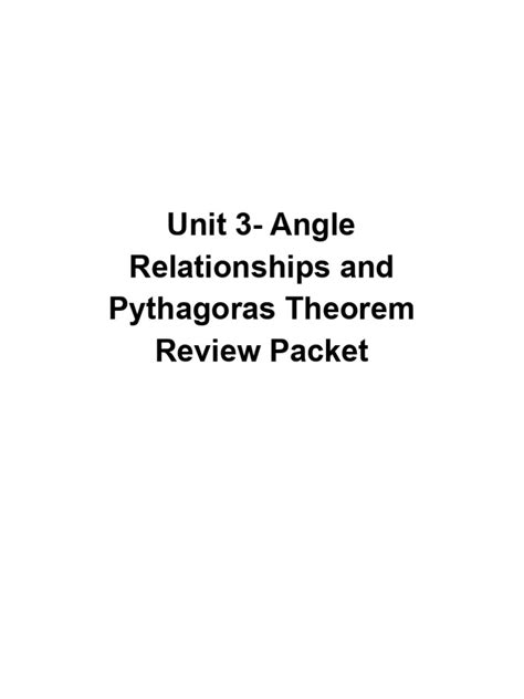02 01 Review Packet Pdf Triangle Euclidean Plane Geometry