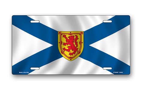 Flag Of Nova Scotia License Plate Salty Bones