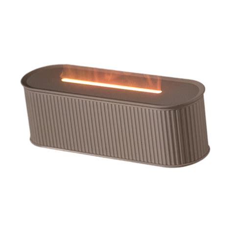 Baoblaze 7 Colours Flame Essential Oil Humidifier For Bedroom 24x8x8cm 300ml White