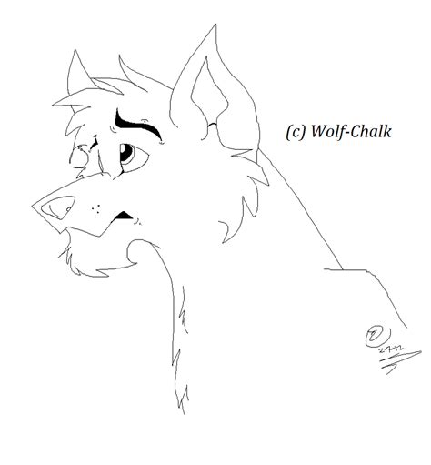 Free Wolf Head Lineart By Wolf Chalk On Deviantart
