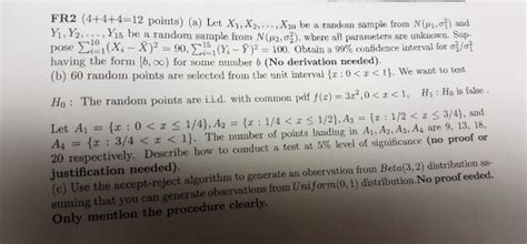 fr2 4 4 4 12 points a let xi x2 x10 be a randoin sample from n μι