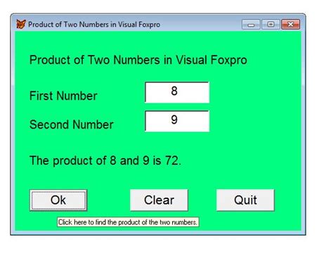 Free Programming Source Codes And Computer Programming Tutorials Product Of Two Numbers In