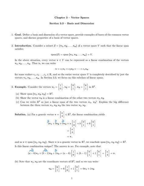 MATH 3100 Section 3 3 Post Chapter 3 Vector Spaces Section 3