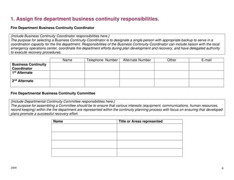 Free Business Continuity Plan Templates Word Pdf