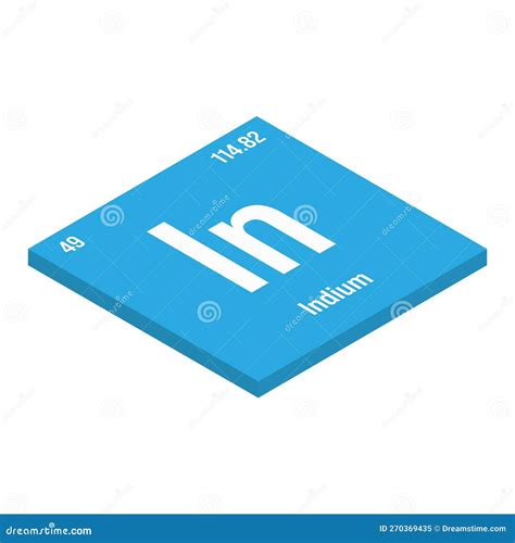 Indium In Periodic Table Element Stock Illustration Illustration Of