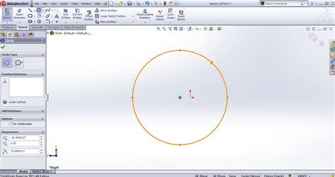 How To Use Solidworks Circle Sketching Tool