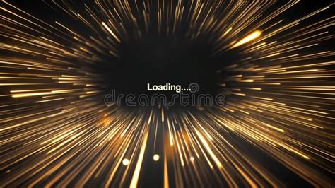 Loading Word On Black Digital Tech Background Blue Lines On Monitor