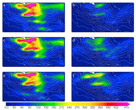 Simulated Precipitation Mm Over The Inner 1 Km Spatial Resolution
