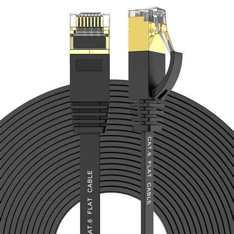 Ercielook Ethernet Cable 50 Ft High Speed Cat 6 Flat Network Cable With Rj45 Connectors Long