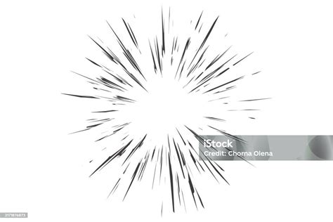 만화 및 만화책에 대한 스피드 라인 효과 방사형 만화 폭발과 동심원 폭탄 폭발 소리를 지르고 모션을 외칩니다 벡터 추상 포효 소리 벽지 줄무늬에 대한 스톡 벡터 아트 및