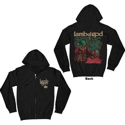 Lamb Of God Unisex Zipped Hoodie Ashes Of The Wake Album Cover Back