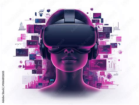 vr training simulation with simple shapes and bold colors representing