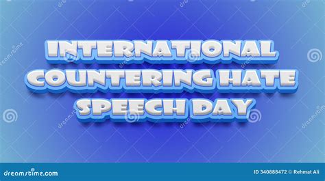 International Day For Countering Hate Speech Vector Illustration
