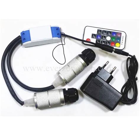 W RF Controller LED Double Outputs Fiber Optic Light Source With RGB Colors In Optic Fiber
