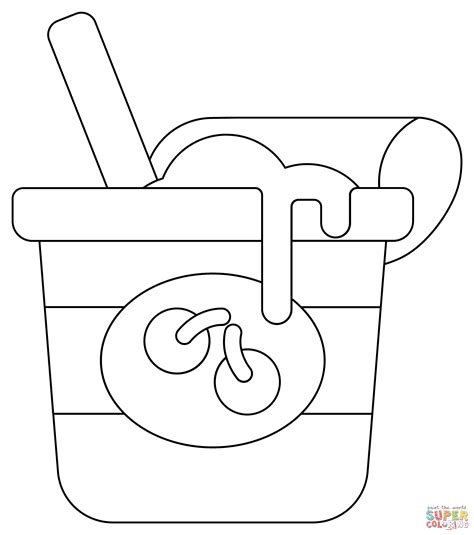Yoghurt Coloring Para Colorear Malvorlage Kleurplaat Yaourt Dibujo