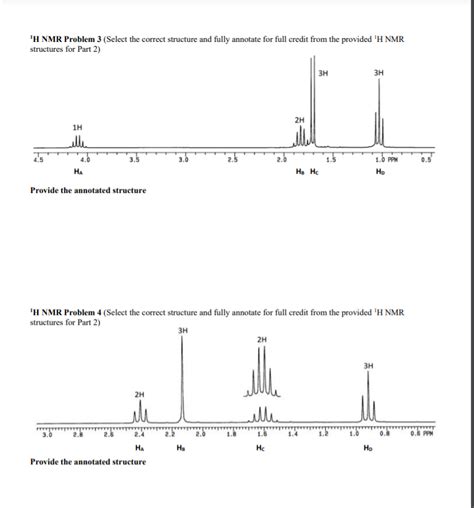 Solved H NMR Problem Select The Correct Structure And Chegg Com