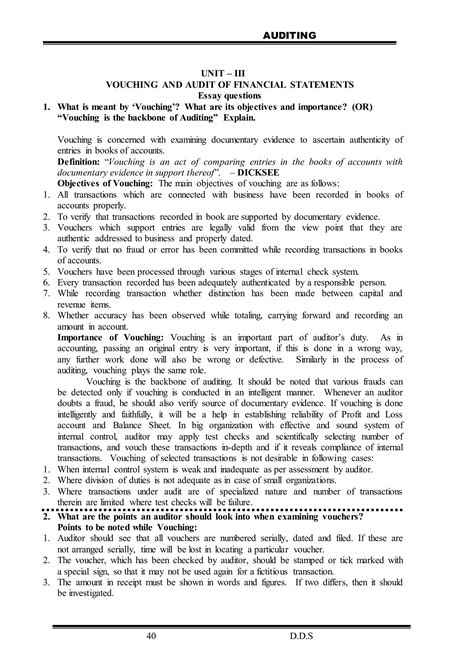 Auditing Types Of Auditing Accounting Investigation Report Writing Control Management Pdf