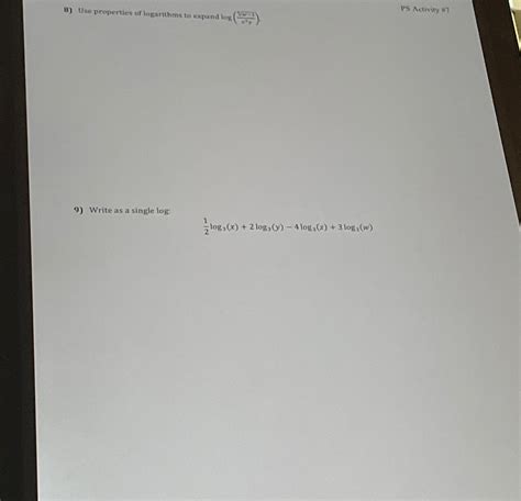 Solved Use Properties Of Logarithms To Expand