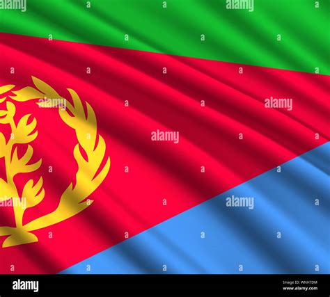 Background With 3d Waving Flag Of Eritrea Stock Vector Image And Art Alamy