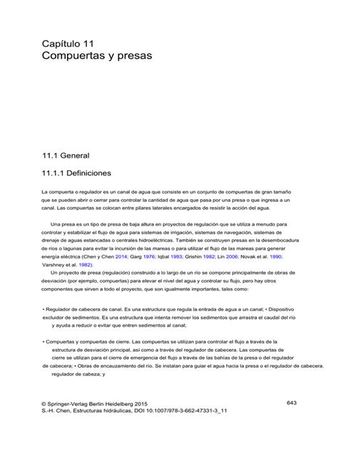 Compuertas Y Presas Pdf Represa Canal