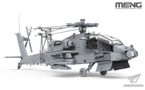 135 Boeing Ah 64d Apache Longbow By Meng Model Box Art3d Renders