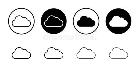Cloud Icon Linear Logo Isolated Stock Illustration Illustration Of