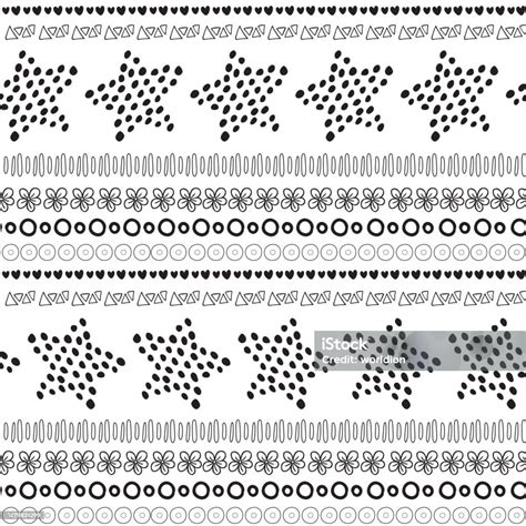 흑백 민족 의 원활한 패턴 배경 패션 섬유 프린트 또는 패키지 디자인 0명에 대한 스톡 벡터 아트 및 기타 이미지 0명 낙서 드로잉 디자인 Istock