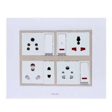 3 Pin Modular Switch Socket Combination Polycarbonate At Rs 80 In Arwal