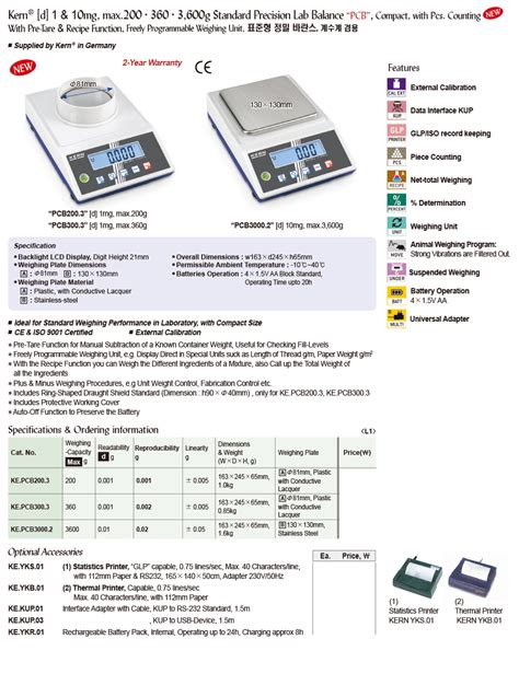 DAIHAN Kern Standard Precision Lab Balance PCB Labmallx Com Laboratory Instruments