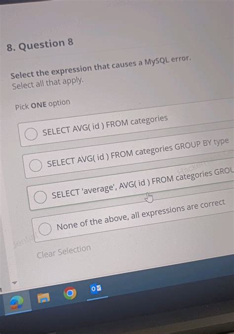 8 Question 8 Select The Expression That StudyX