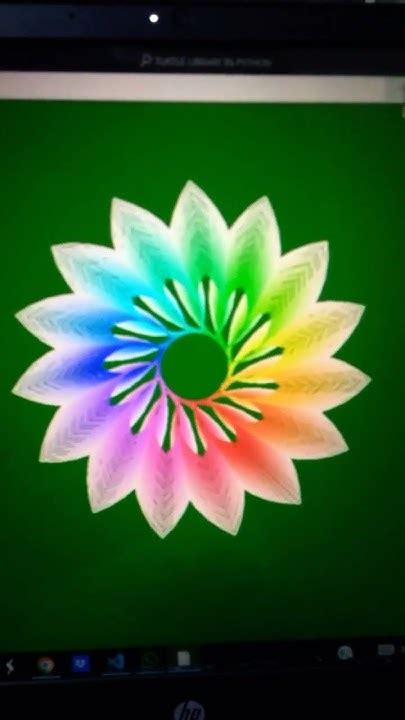 Create Amazing Flower Using Python Turtle 😍😀👌 Python Coding Viral