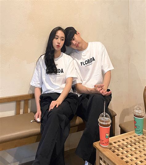 초특가커플룩 크롭 오버핏 플로리다 크롭 크롭티 오버핏 박스티 시밀러룩 데이트 남친룩 여친룩 에이블리