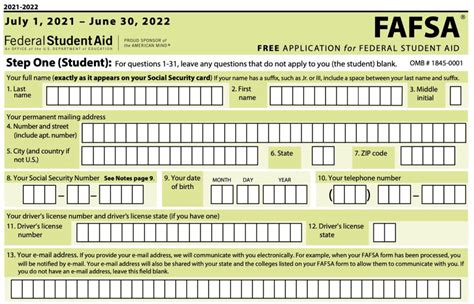 Printable Fafsa Application Form Printable Form 2024