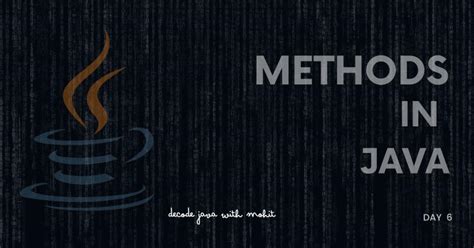 Mohit Upadhyay On Linkedin Methods In Java