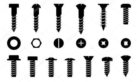 Set Of Screws Vector — Stock Vector © Ngaga35 31028119